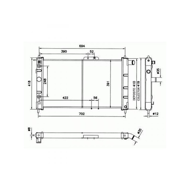 Radiateur refroidissement du moteur Chevrolet / Daewoo Nexia 95-97 ...